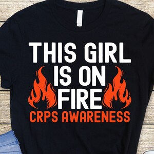 CRPS Awareness Svg Png, This Girl is on Fire Svg, Orange Ribbon Svg ...