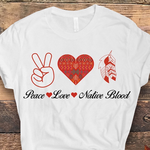 Peace Love Native American Svg - Etsy