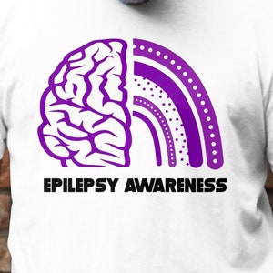 Epilepsy Awareness Svg Png, Rainbow Epilepsy Awareness Svg, Purple Ribbon Svg Cricut Cut File ...