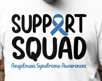 Angelman Syndrome Awareness Svg Png, Support Squad Svg, Blue Ribbon Svg Cricut Png Designs - Etsy