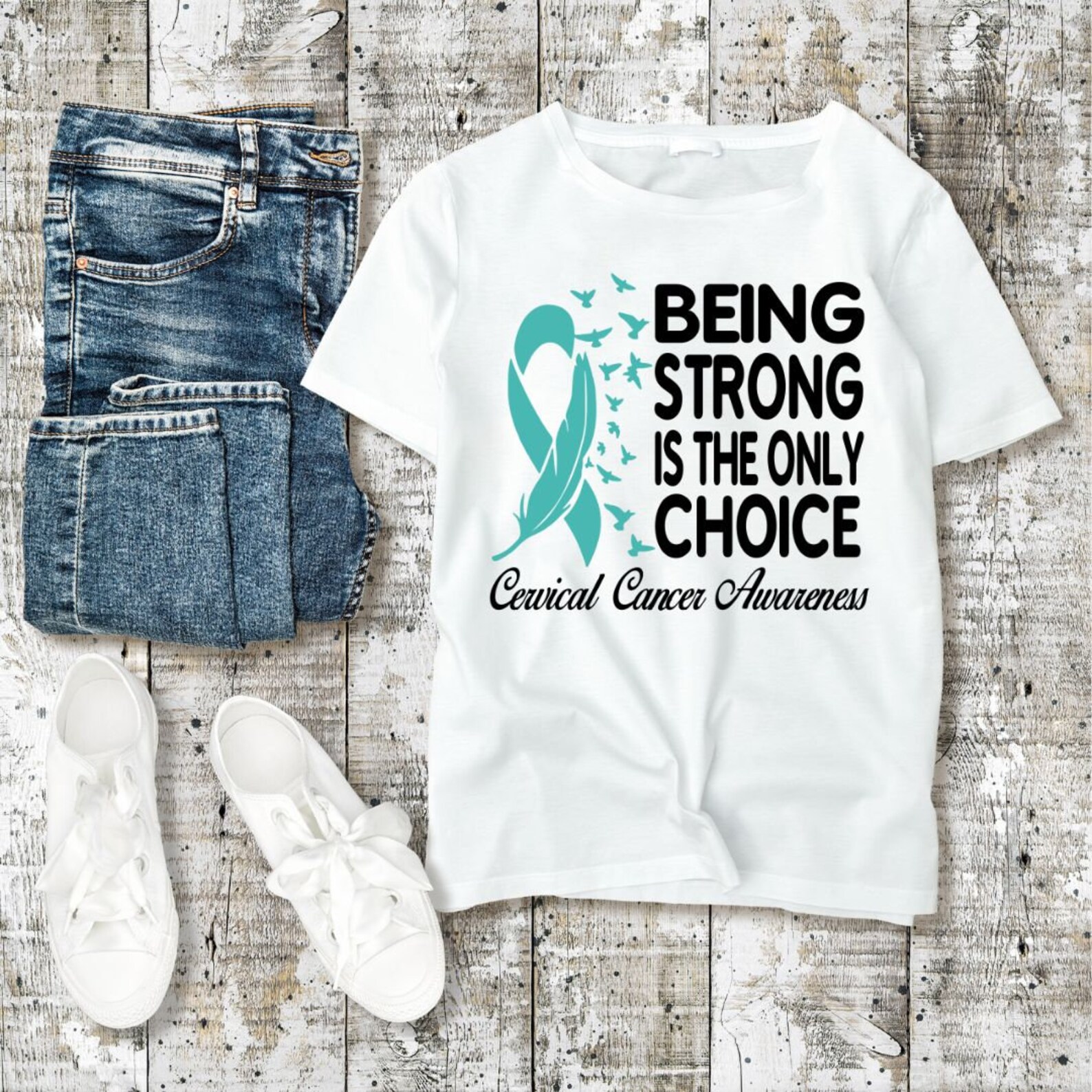 Cervical Cancer Awareness Png, Being Strong is the Only Choice Cervical ...