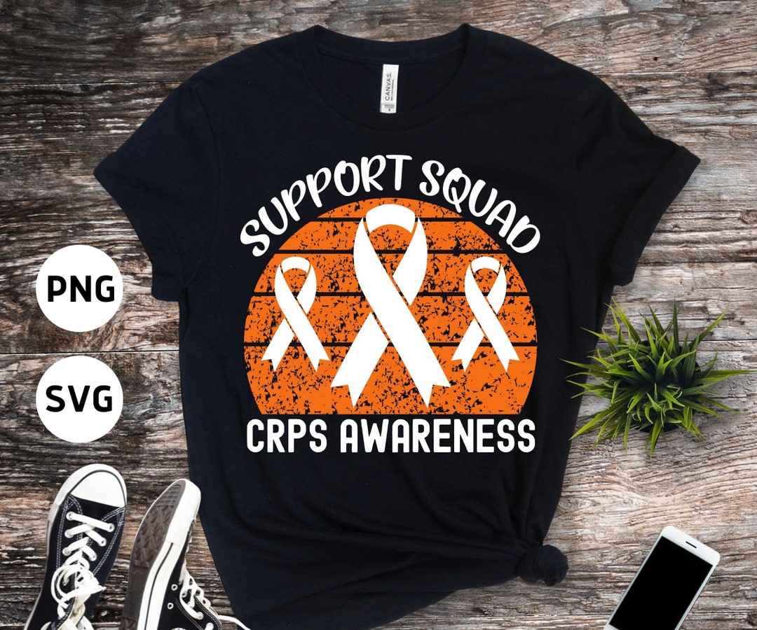 CRPS Awareness Svg Png, Support Squad Orange Ribbon Svg, Complex ...