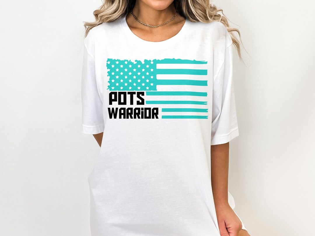 Dysautonomia POTS Awareness Svg Png, Flag POTS Warrior Svg, Turquoise ...
