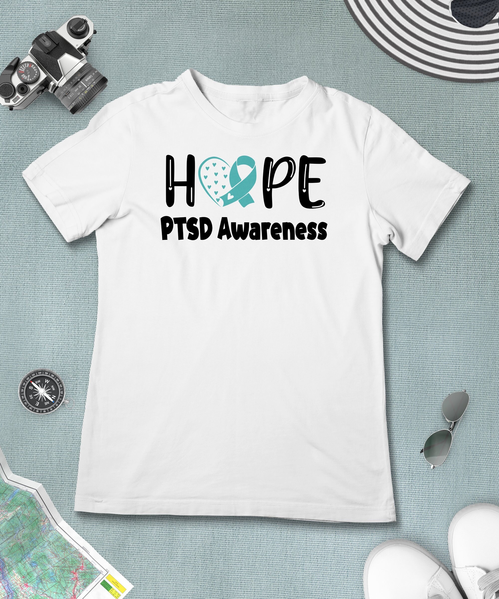 PTSD Awareness Svg Png Hope Svg Teal Ribbon Post-traumatic - Etsy