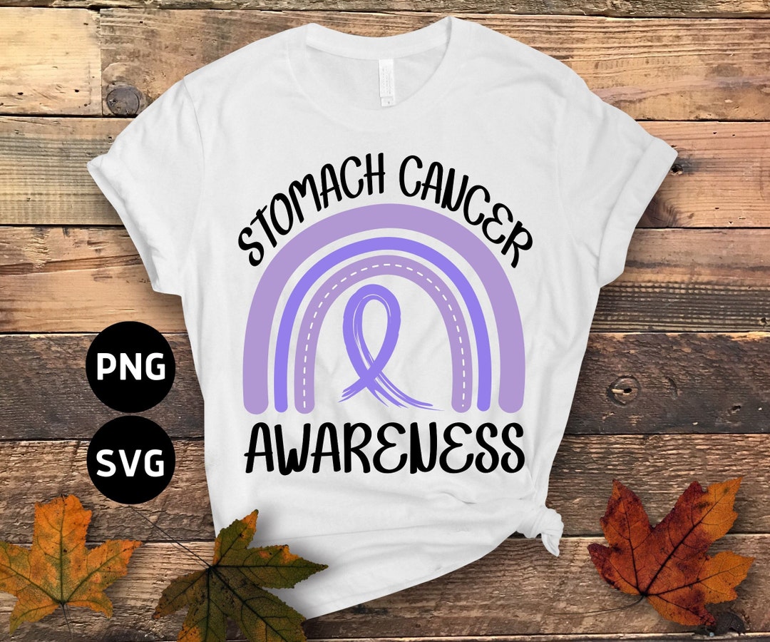 Stomach Cancer Awareness , SVG PNG Rainbow Svg Png, Periwinkle Ribbon ...