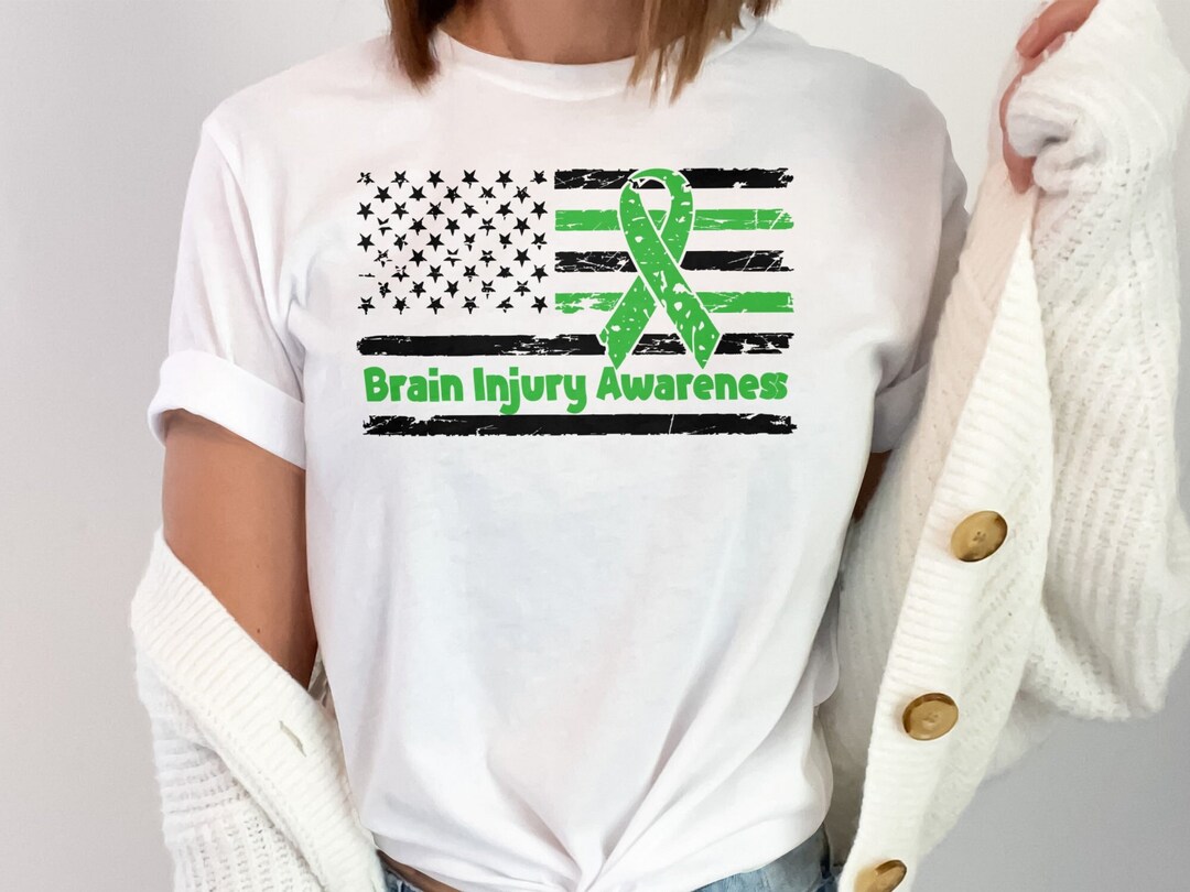 Brain Injury Awareness Svg Png, Flag Brain Injury Awareness Svg, Green ...
