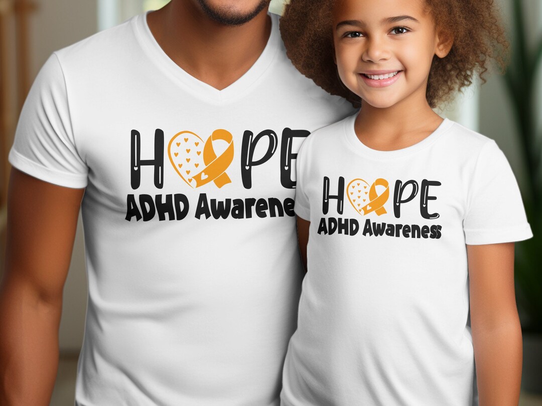 ADHD Awareness Svg Png, Hope Svg, Orange Ribbon Svg Cricut Sublimation ...