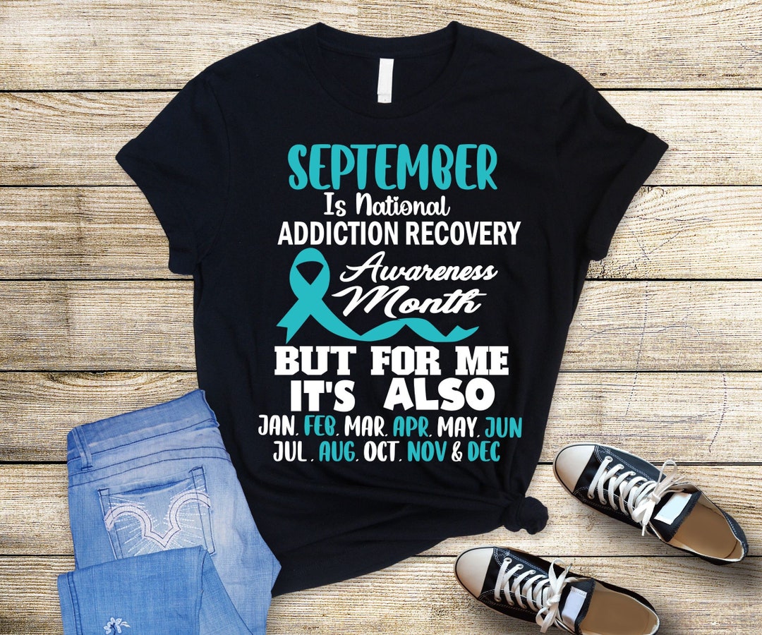 Addiction Recovery Awareness Svg Png, September is National Addiction ...