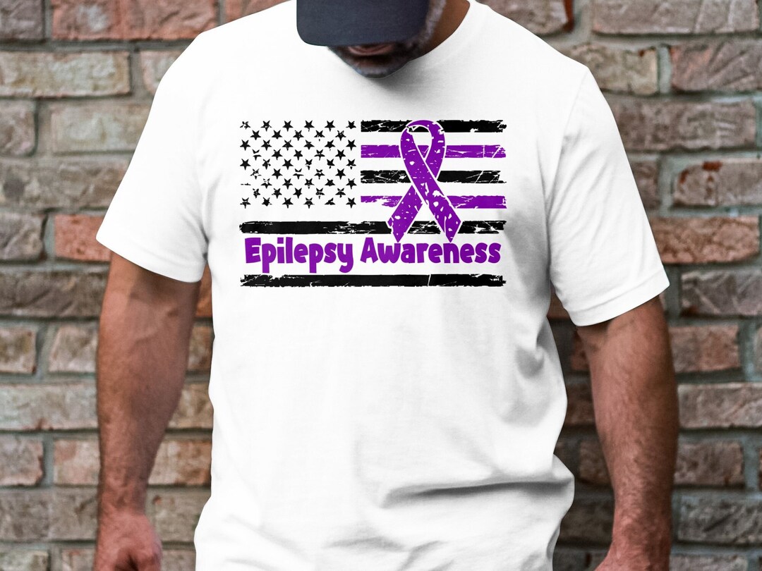 Epilepsy Awareness Svg Png, Flag Epilepsy Awareness Svg, Purple Ribbon ...