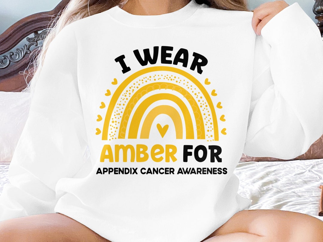 I Wear Amber Svg, Appendix Cancer Awareness Svg Png, Appendix Month Png ...