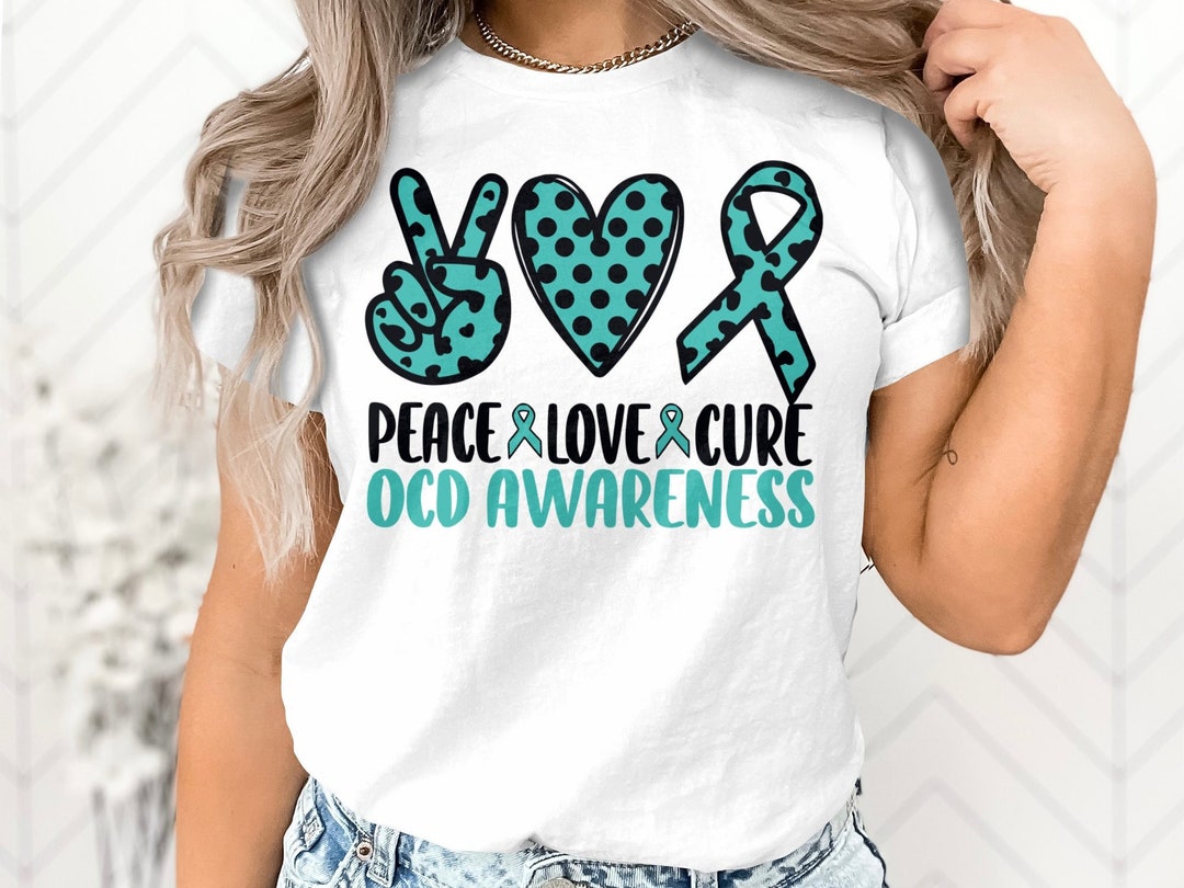 OCD Awareness Svg Png, Peace Love Cure Svg, Obsessive Compulsive ...