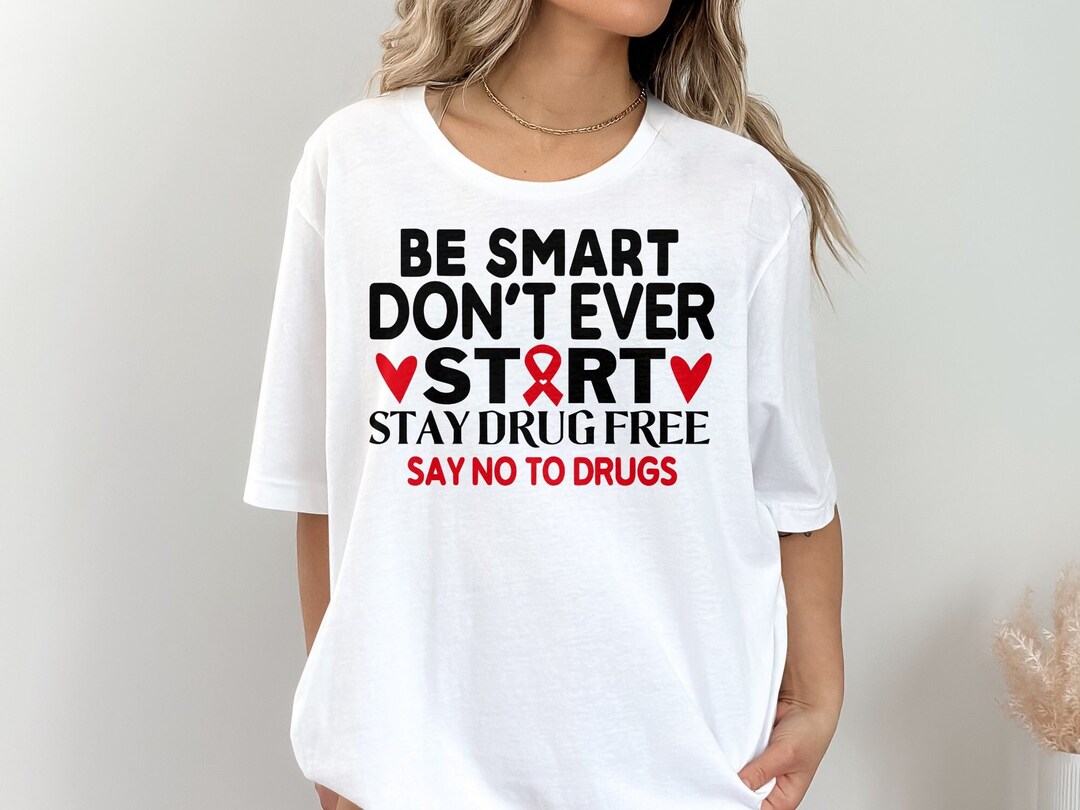Red Ribbon Week Svg Png, Be Smart Don't Ever Start Stay Drug Free Say ...