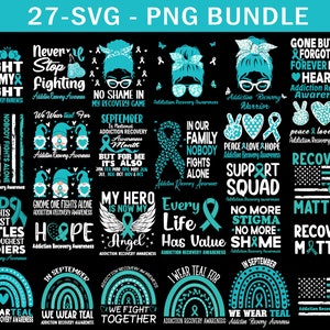 Addiction Recovery Awareness Svg Png Bundle, Addiction Recovery Svg ...