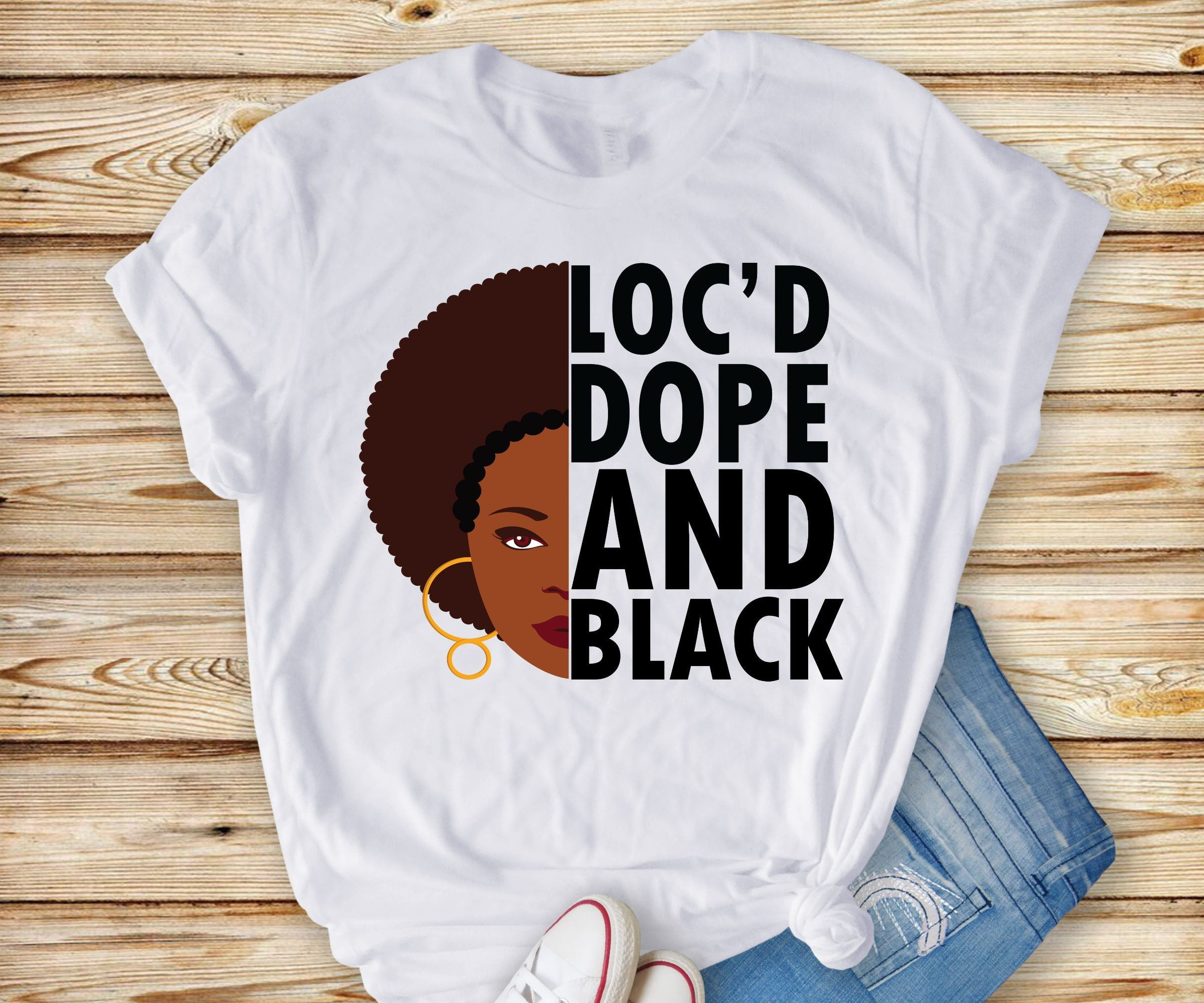 Black History Month Svg Png, Loc'd Dope and Black Svg, Afro African ...