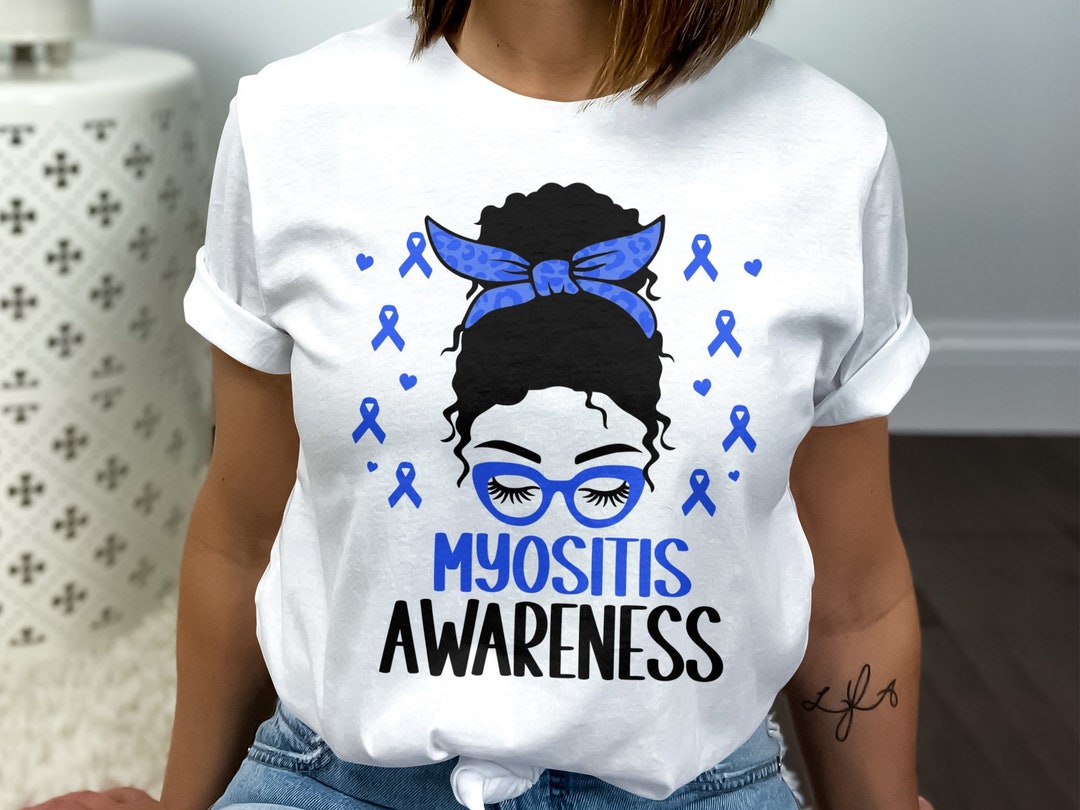 Messy Bun Myositis Awareness Svg Png, Myositis Awareness Svg Png, Blue ...