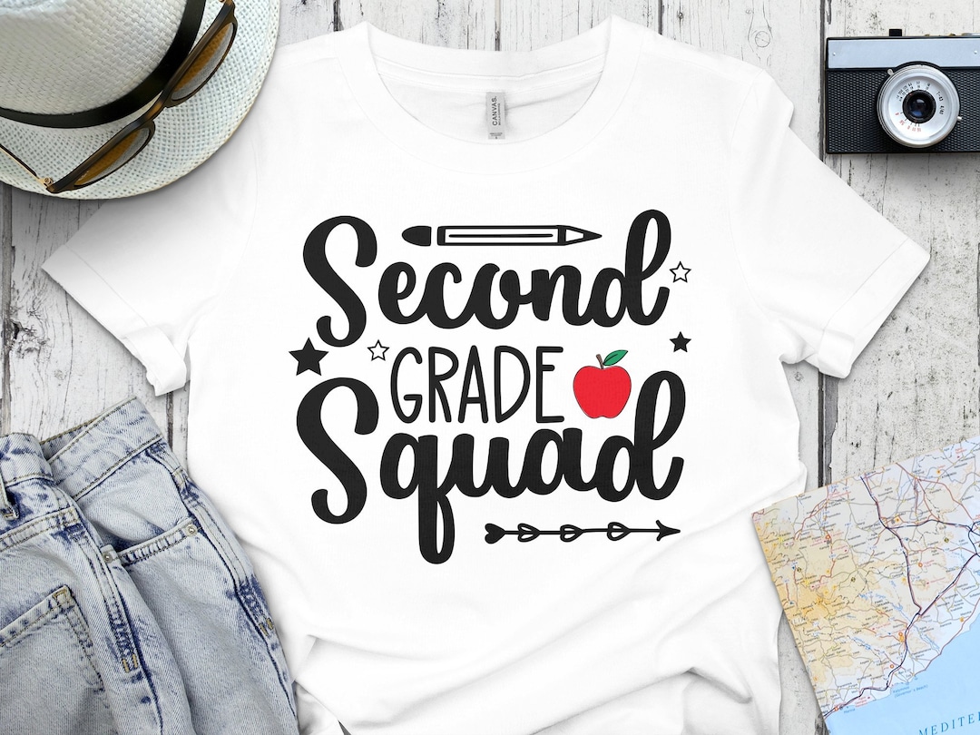 Escuadrón de segundo grado Png Svg, Regreso a la escuela Svg, 1er día ...