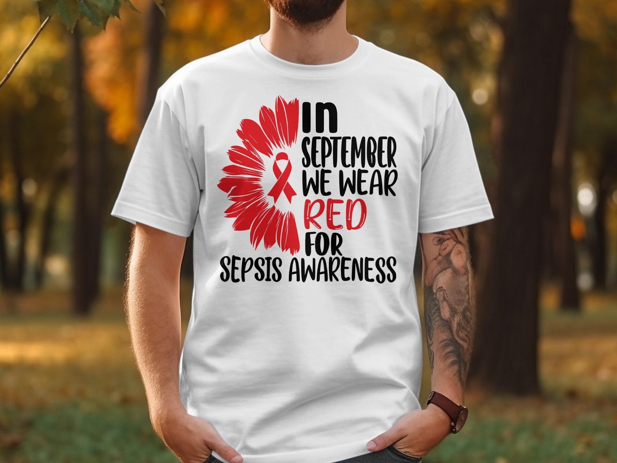 Sepsis Awareness Svg Png in September We Wear Red for Svg - Etsy