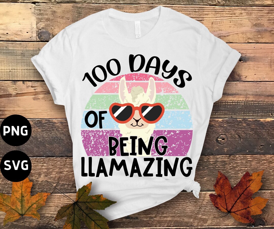 100 Days of School Being Amazing Png, 100 Llamazing Day, 100th Day of ...