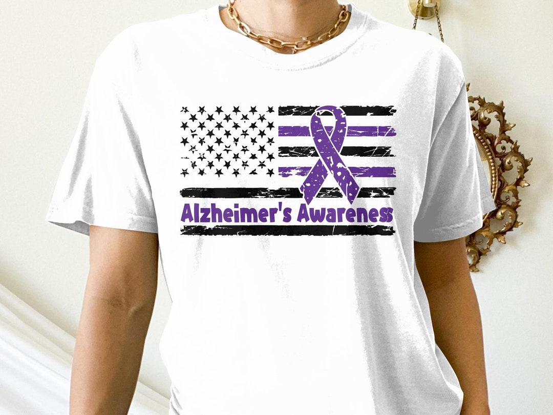Alzheimer's Awareness Svg Png, Alzheimer's Awareness Svg, Purple Ribbon ...