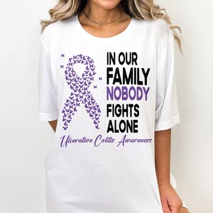 Ulcerative Colitis Awareness Svg Png, in Our Family Nobody Fights Alone ...