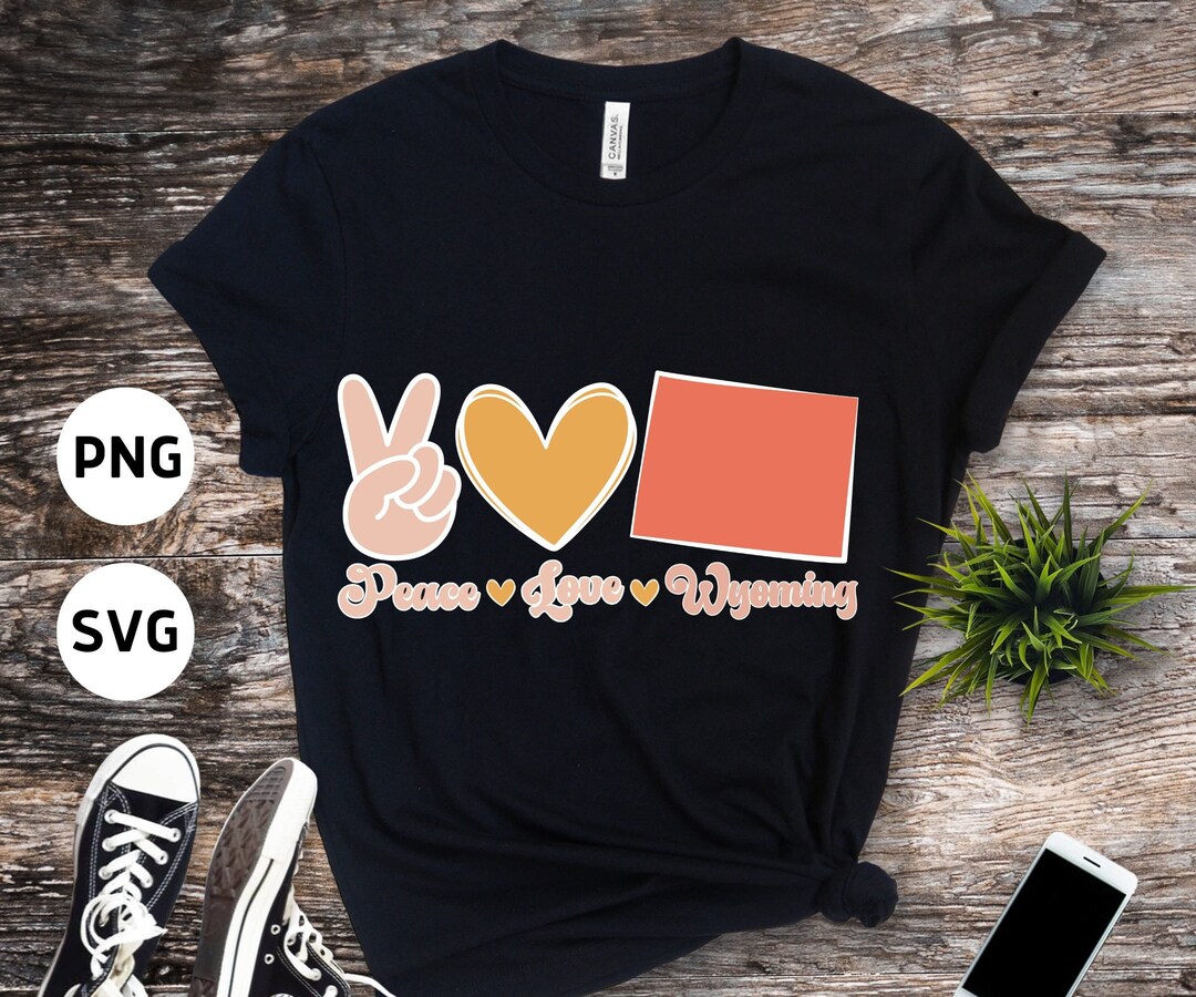 Wyoming State Svg Png, Wyoming Map Svg, Retro Wyoming Flower Svg Cricut ...