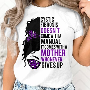 Cystic Fibrosis Awareness Svg Png, Cystic Fibrosis Doesn't Come With a Manual Svg, Purple Ribbon ...