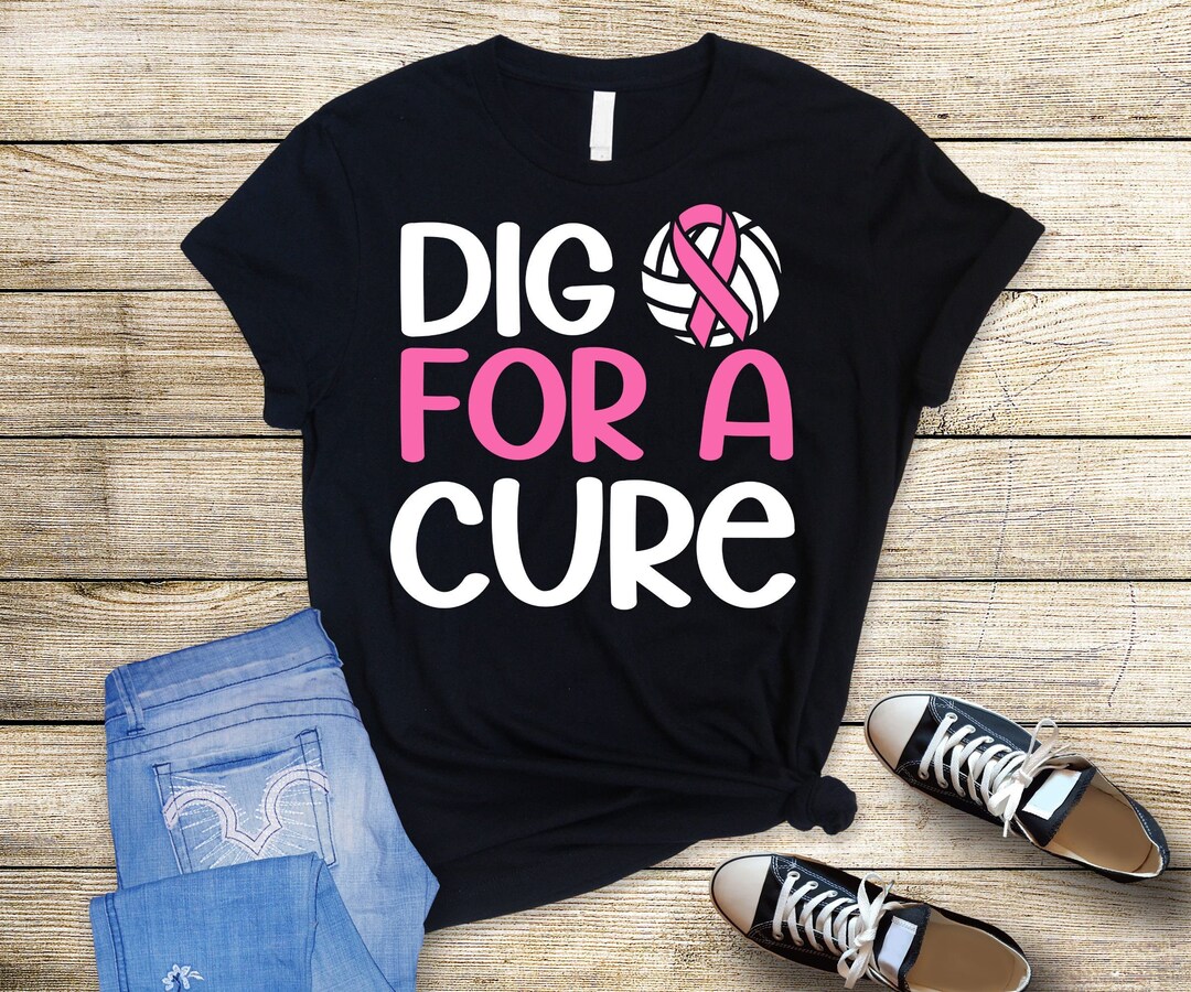Breast Cancer Awareness Volleyball Svg Png, Dig for a Cure Svg, Pink ...