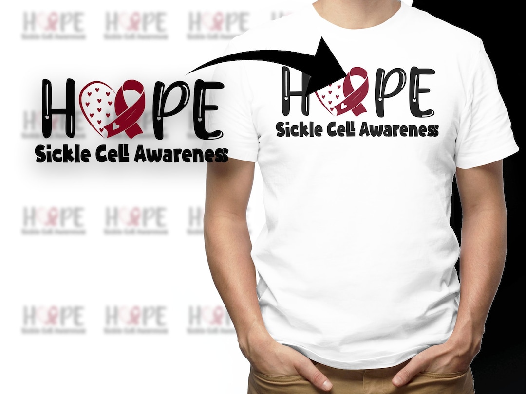 Sickle Cell Awareness Svg Png, Hope Svg, Anemia Awareness Svg, Burgundy ...