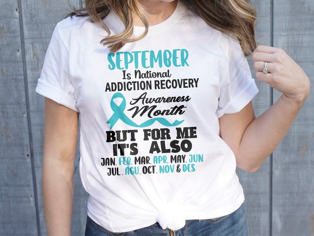 Addiction Recovery Awareness Svg Png September is National - Etsy