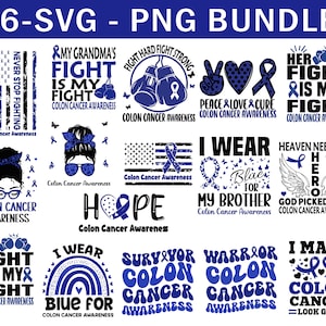 Colon Cancer Awareness Svg Png Bundle, Colon Cancer 16 Designs Svg ...