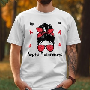 Sepsis Awareness Svg Png, Sepsis Awareness Messy Bun Svg, Bloodstream ...