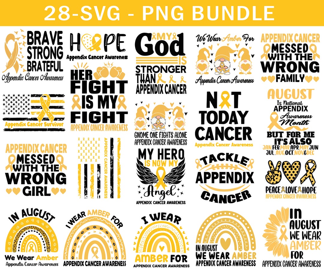 Appendix Cancer Awareness Svg Png Bundle, Appendix Month Png Appendix ...