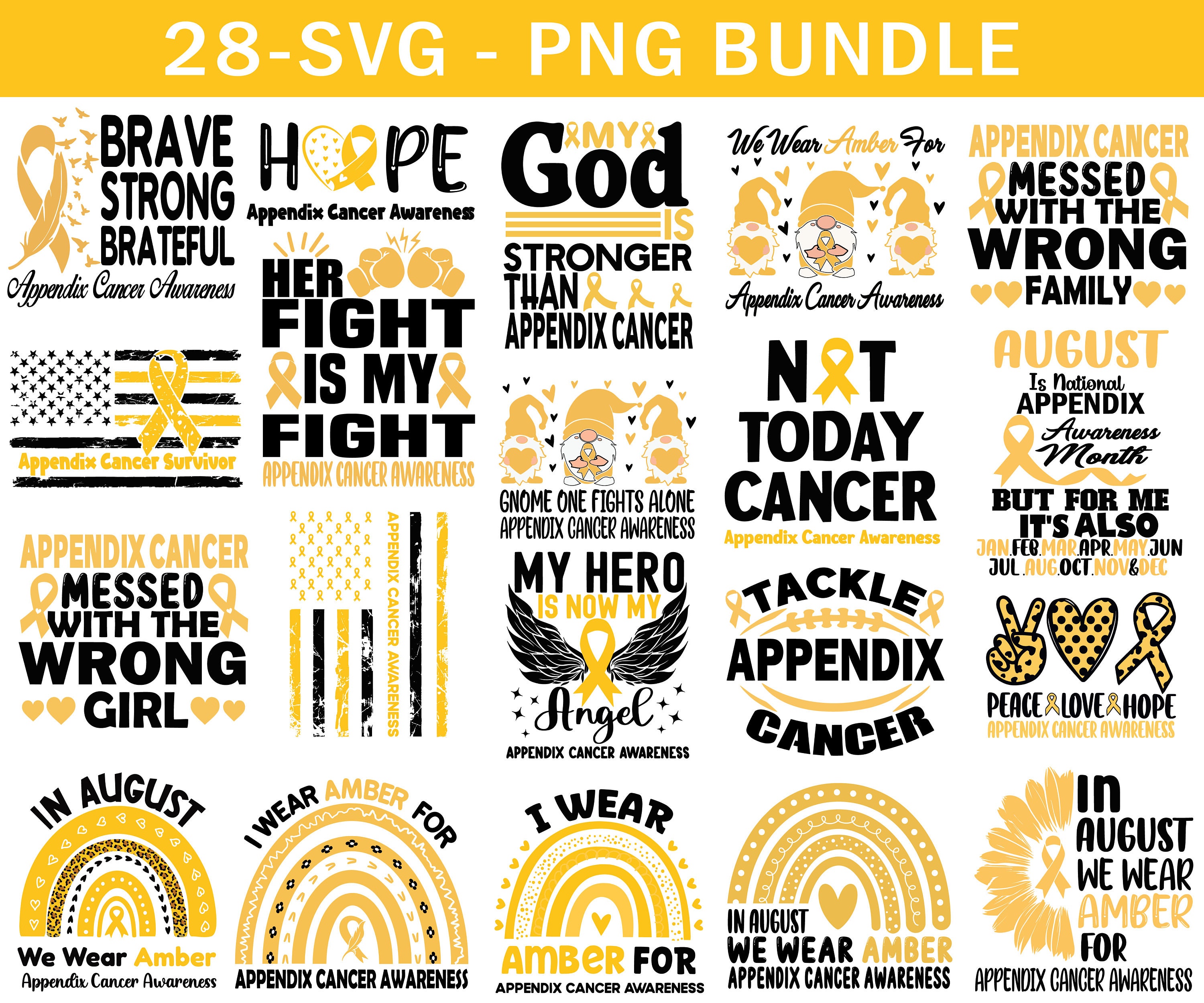 Appendix Cancer Awareness Svg Png Bundle, Appendix Month Png Appendix ...