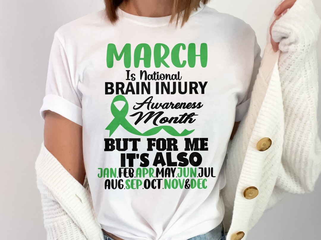 Brain Injury Awareness Svg Png, March is National Brain Injury ...