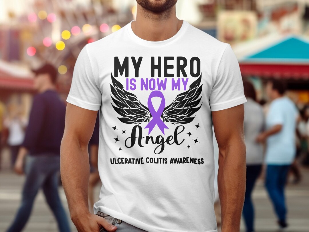 Ulcerative Colitis Awareness Svg Png, My Hero is Now My Angel ...