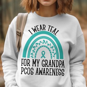 PCOS Awareness Svg Png, I Wear Teal for My Grandpa Svg, Ovary Syndrome ...