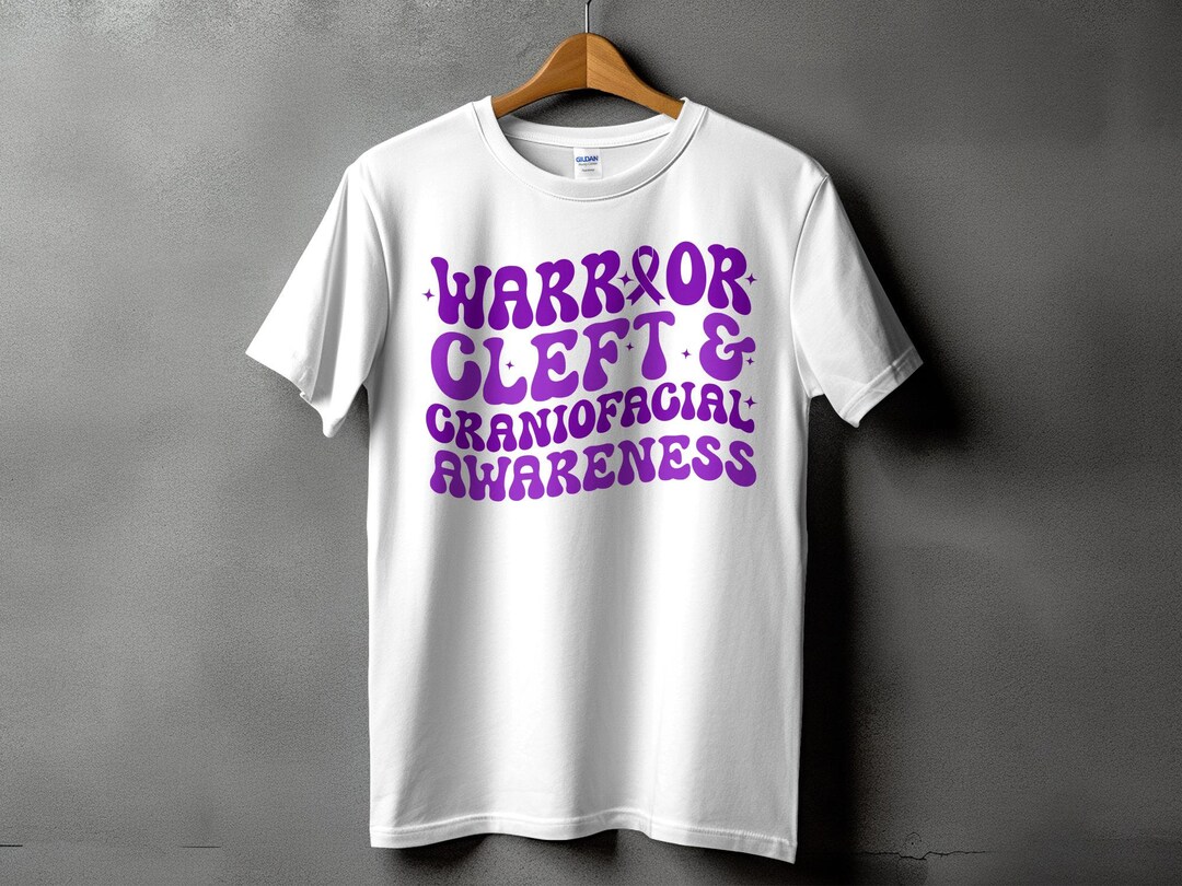 Cleft Craniofacial Awareness Svg Png, Retro Cleft Warrior Svg, Purple ...