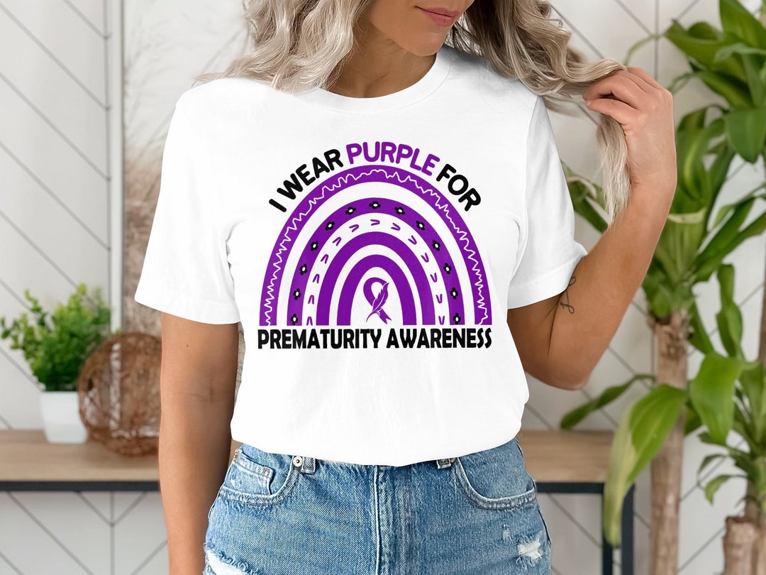 Prematurity Awareness Svg Png, I Wear Purple for Prematurity Awareness ...