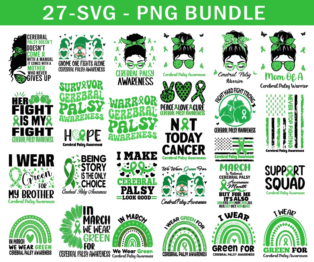 Cerebral Palsy Awareness Svg Png Bundle, Cerebral Palsy Awareness Shirt ...