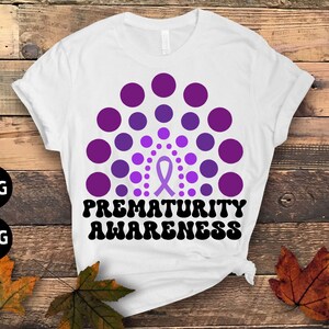 Prematurity Awareness SVG PNG Purple Ribbon Rainbow PNG - Etsy