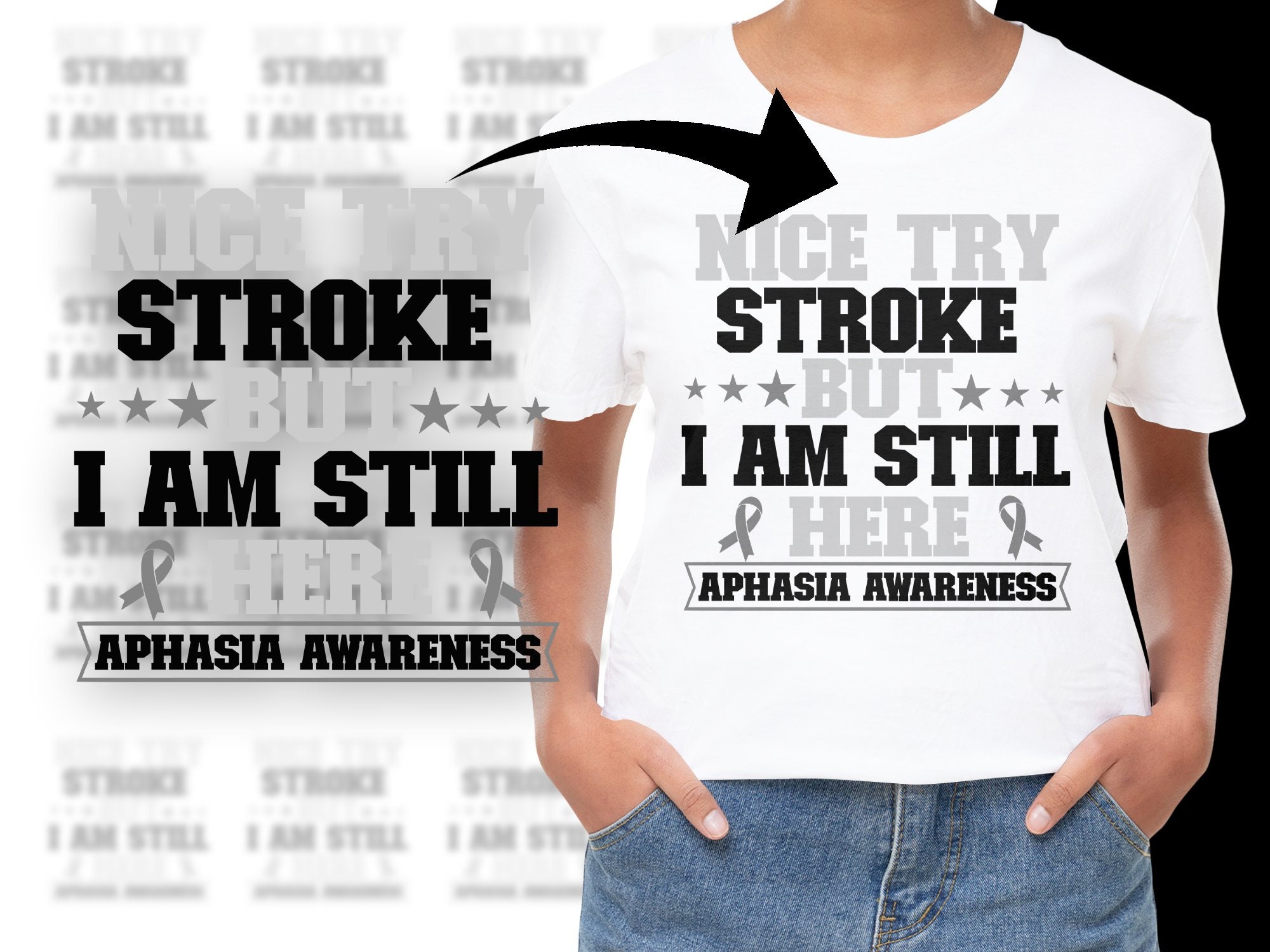 Aphasia Awareness Svg Png, Nice Try Stroke but I Am Still Here Svg ...