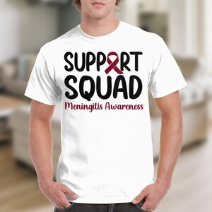 Support Squad Png, Meningitis Awareness Svg Png, Burgundy Ribbon Svg ...