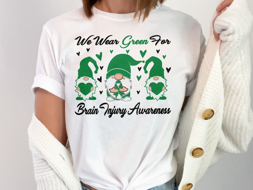 Brain Injury Awareness Svg Png, We Wear Green for Brain Injury Svg ...
