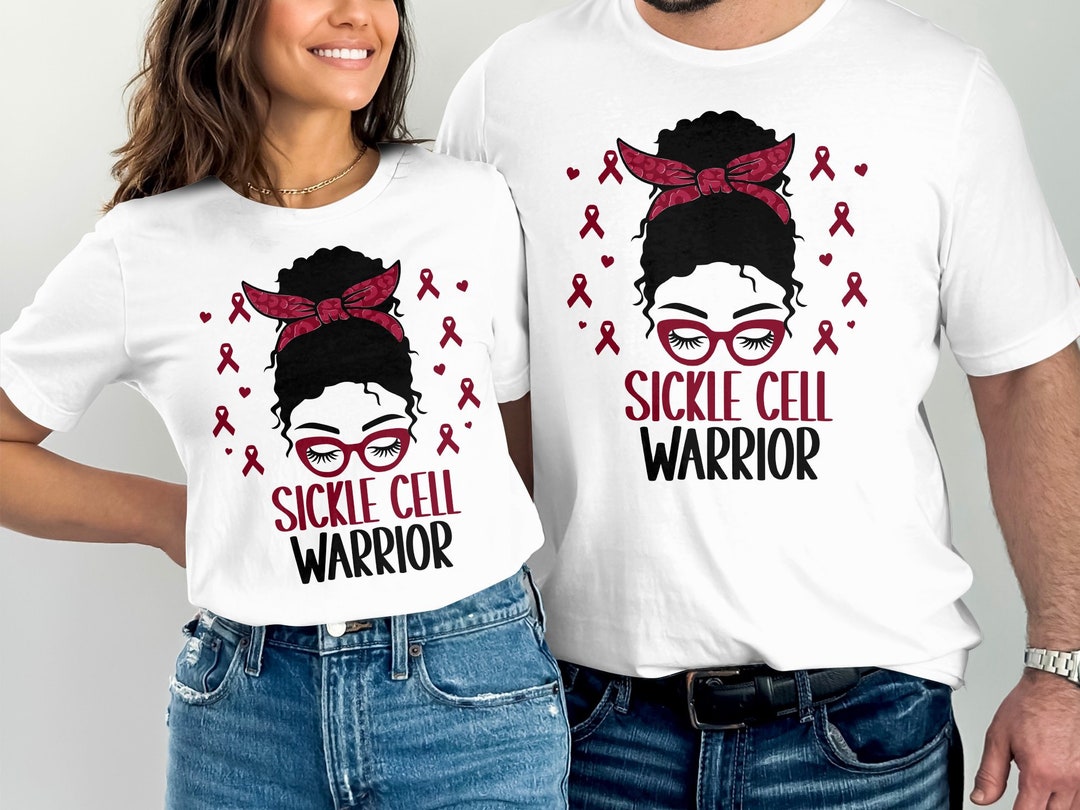Sickle Cell Awareness Svg Png, Messy Bun Sickle Cell Warrior Svg ...