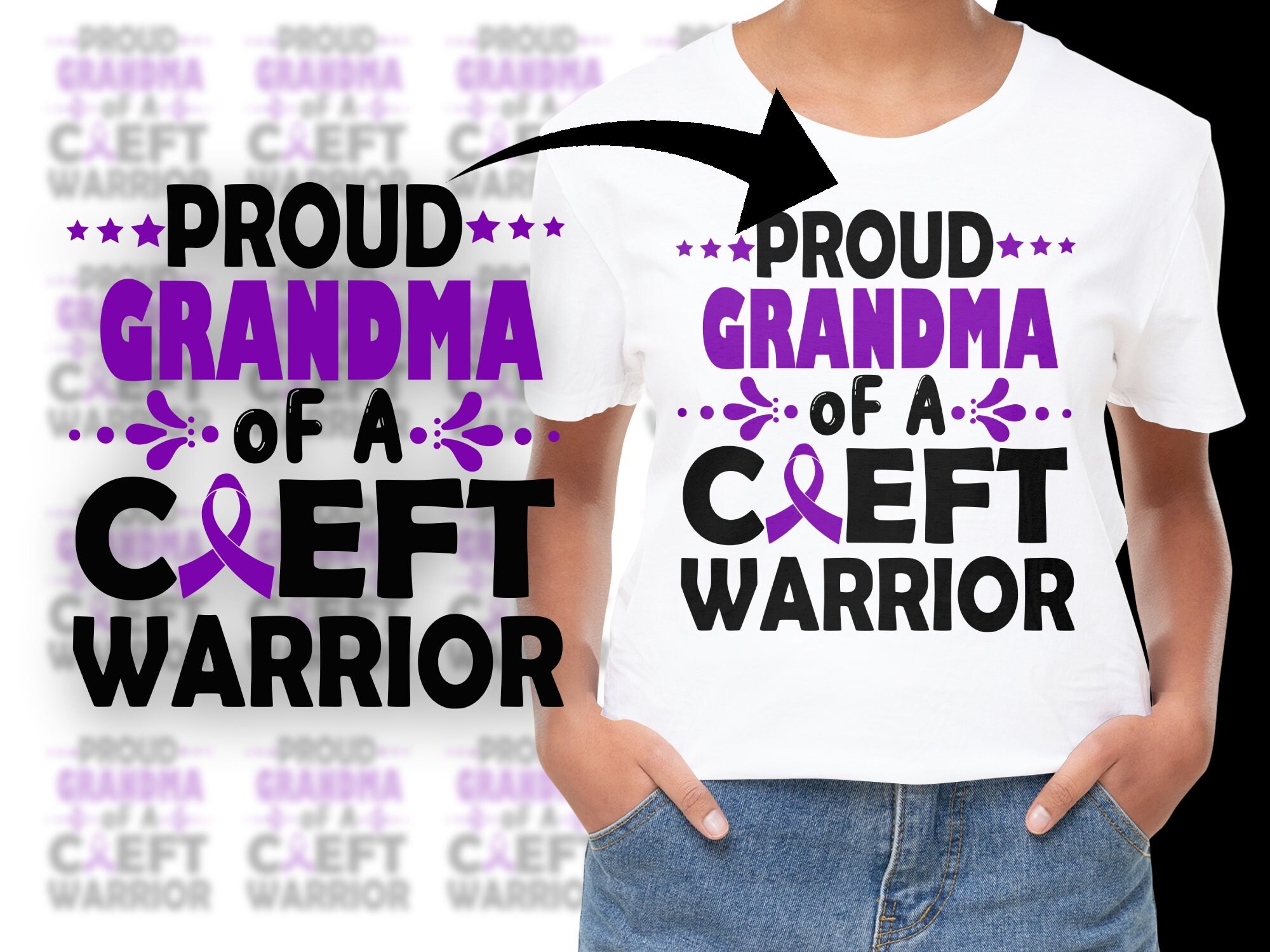 Cleft Craniofacial Awareness Svg Png Proud Grandpm of a Cleft - Etsy