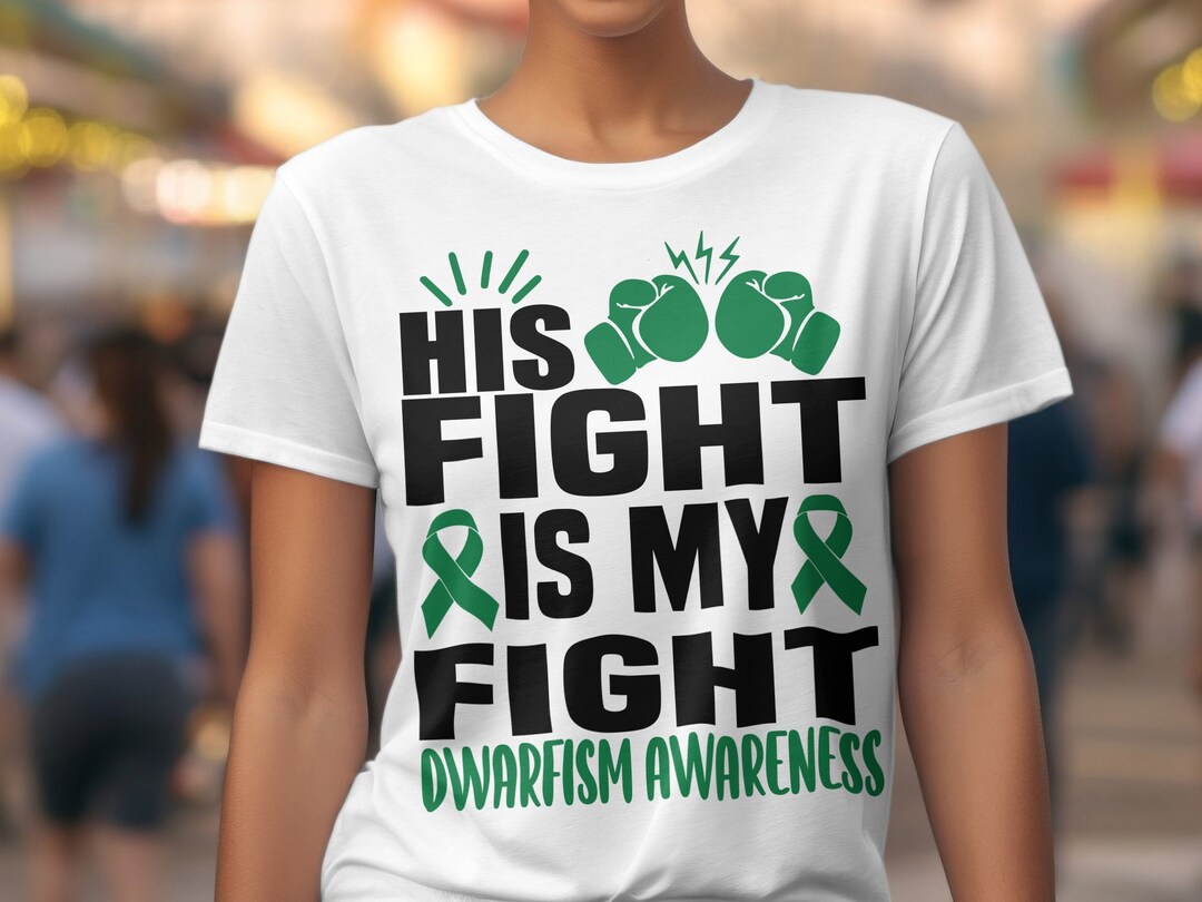 Dwarfism Awareness Svg Png, His Fight is My Fight Svg, Green Ribbon Svg ...