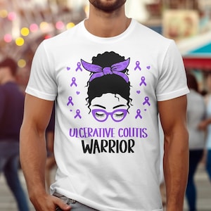 Ulcerative Colitis Awareness Svg Png, Messy Bun Ulcerative Colitis ...