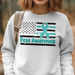 PCOS Awareness Svg Png, PCOS Awareness Svg, Png, PCOS Flag Svg, Ovary ...