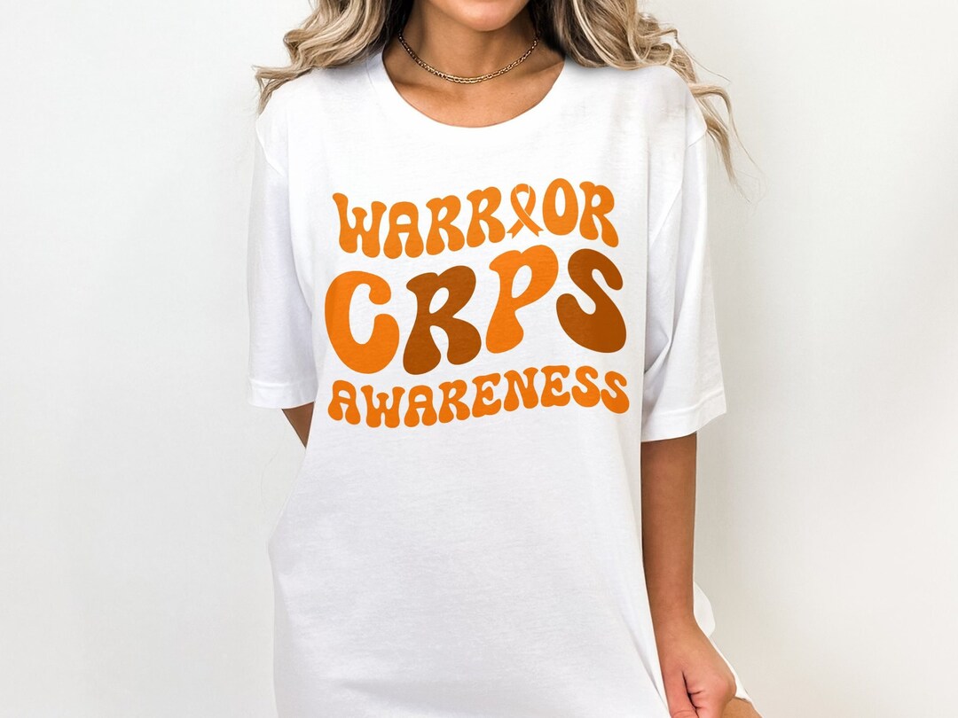 Retro CRPS Awareness Svg Png, Warrior CRPS Awareness Svg, Orange Ribbon ...