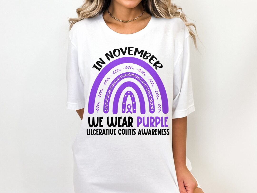 Ulcerative Colitis Awareness Svg Png, in November We Wear Purple Svg ...